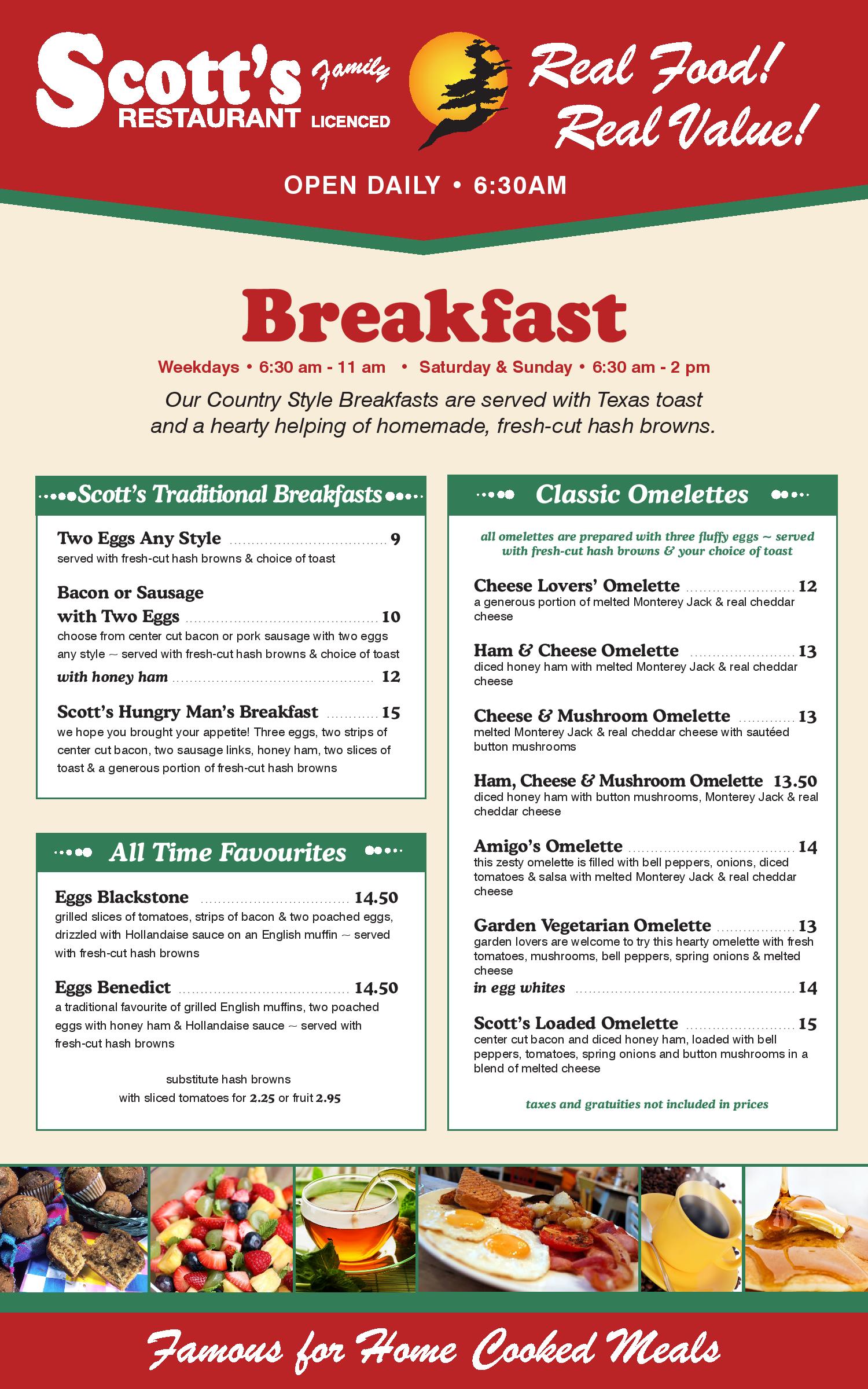 Restaurant | Scott's Inn & Restaurant - Kamloops